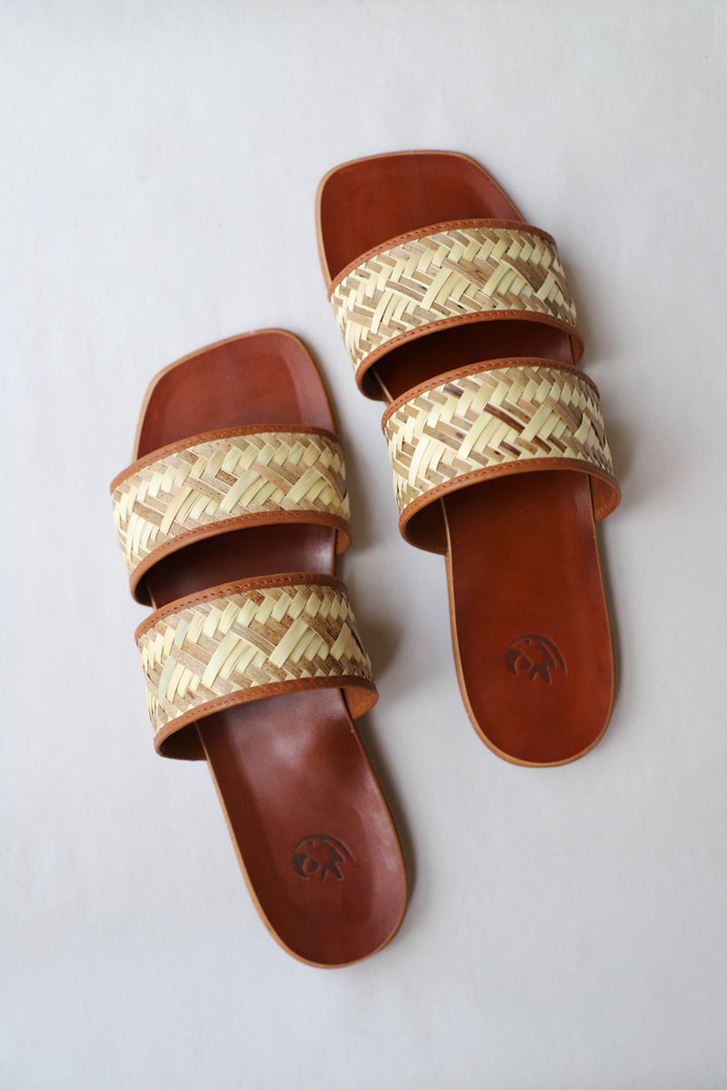 Capim | Palm Woven Leather Sandal – Tierra y Mano